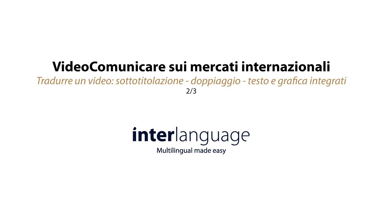 Traduzione AudioVisiva Webinar interlanguage Parte 2 - YouTube