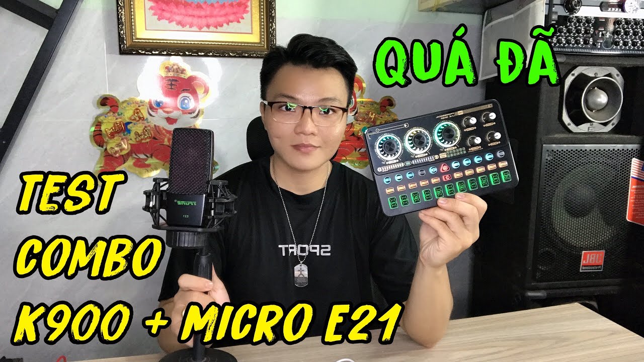 test sound card k900 micro thu âm livestream E21 chất lượng tại Ken ...