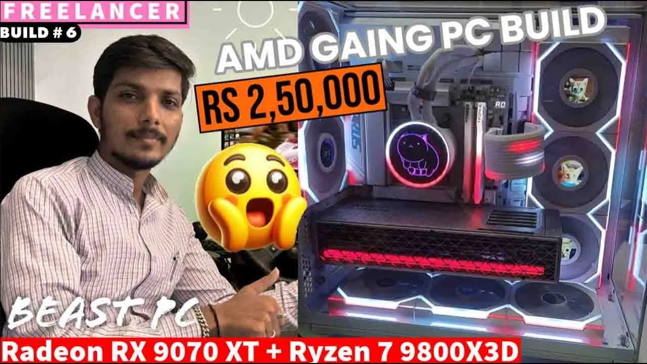 PC Build With Ryzen 7 9800X3D + Radeon RX 9070 XT - White Theme Gaming ...