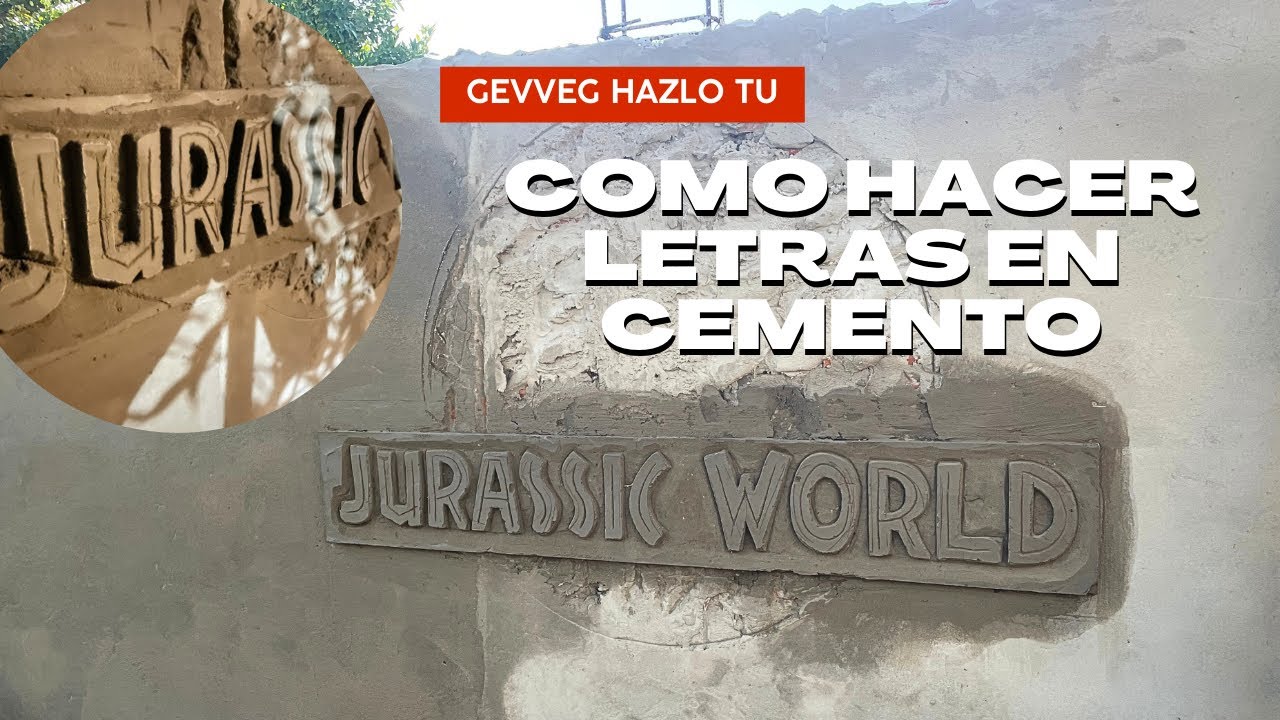 Como hacer letras en cemento - YouTube
