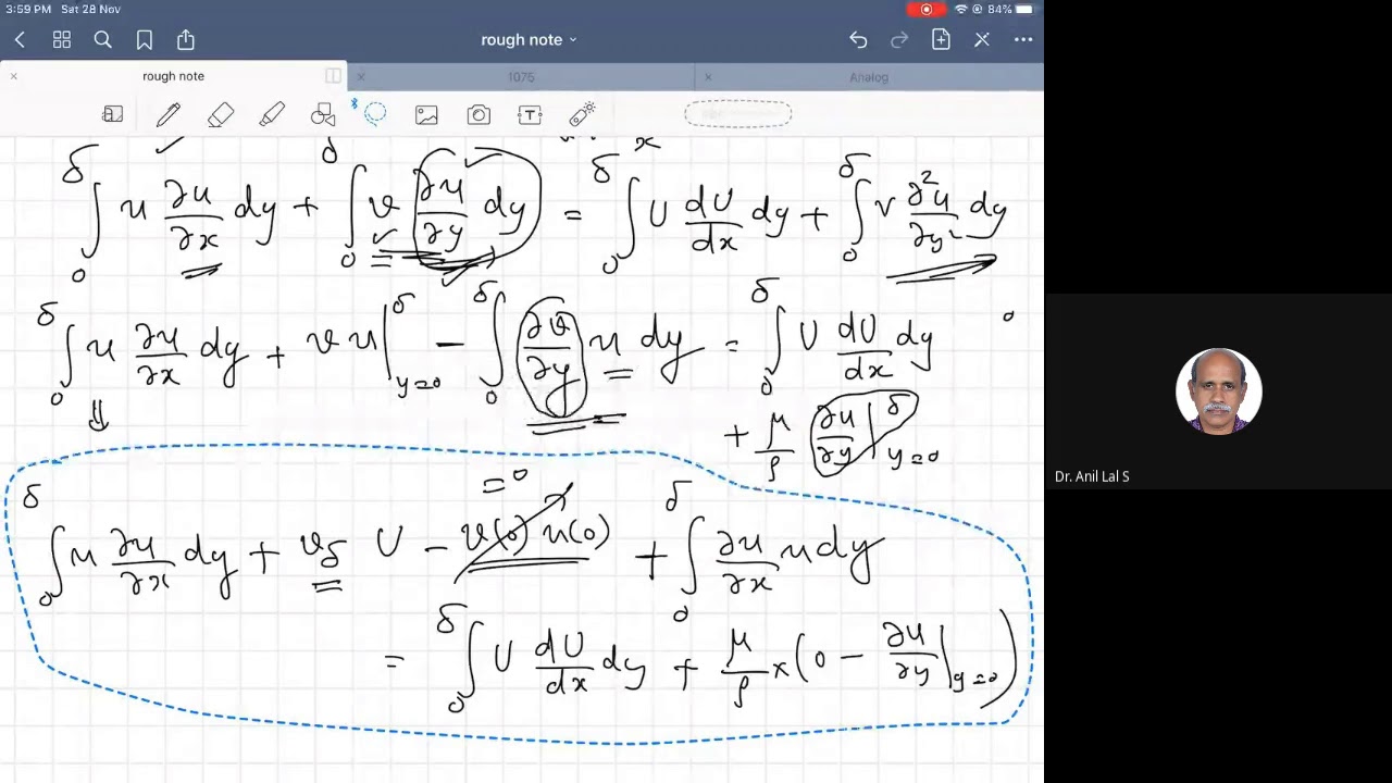 Von-Karman Momentum Integral Equation: Topics in ME 361 Advanced Fluid ...