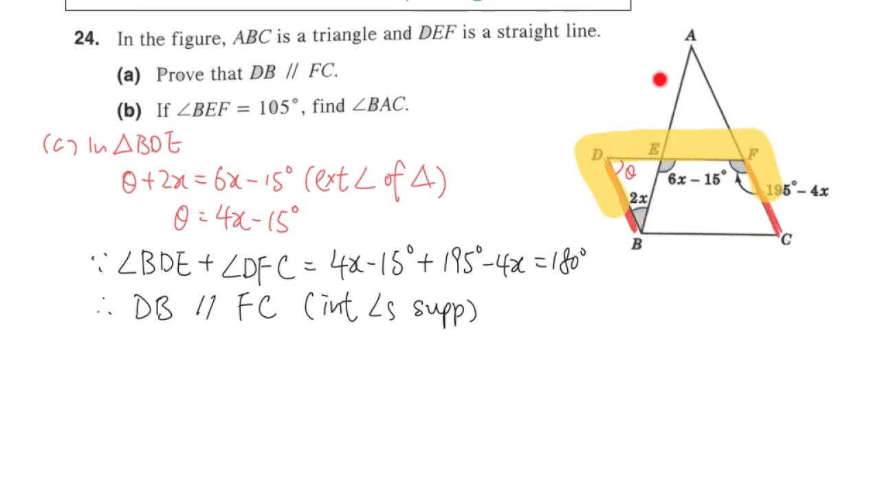 Deductive Geometry Application 5: Prove Parallel Lines in Multiple ...