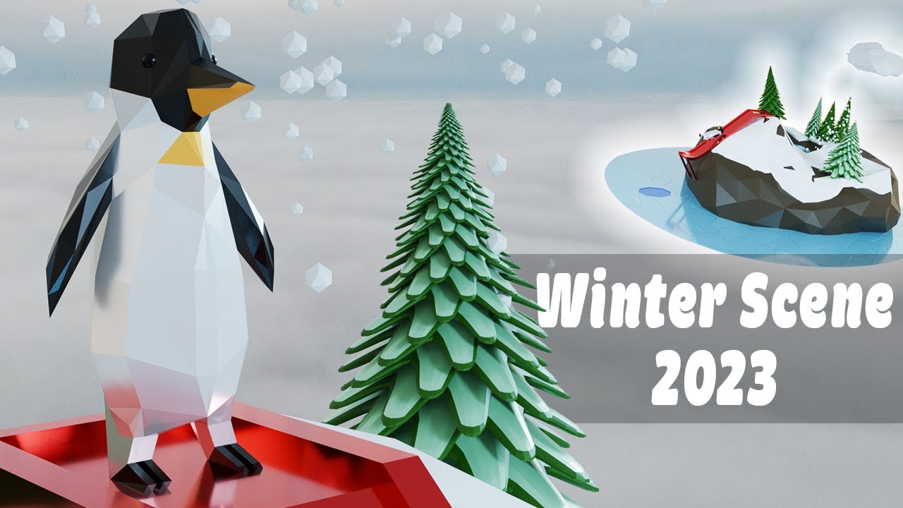 Creating a Winter Scene In Blender || Christmas 2023 - YouTube