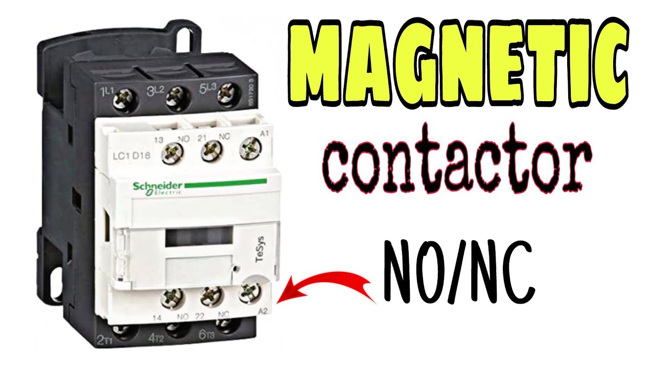 Magnetic contactor connection with NO & NC switches.(Circuit diagram ...