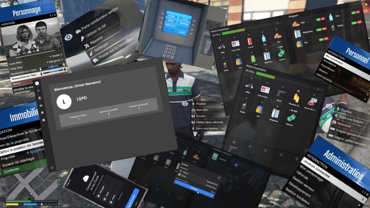 BASE FIVEM ROLEPLAY (Full RageUI V2, UI Interface, Split Inspired, GTA ...