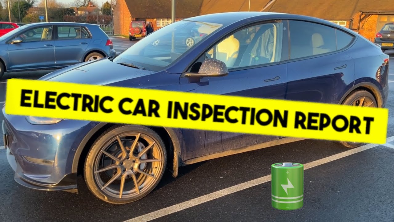 Electric car inspection report Tesla Y - YouTube