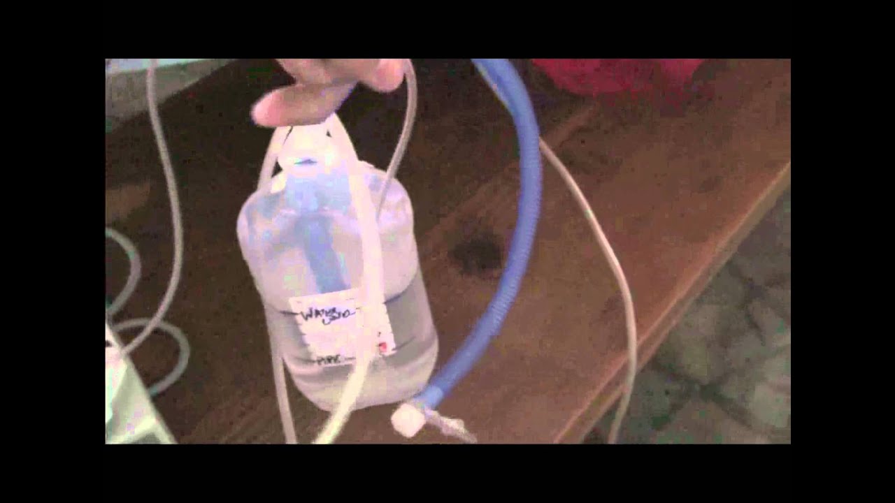 Bubble CPAP w/ air compressor as driver - YouTube
