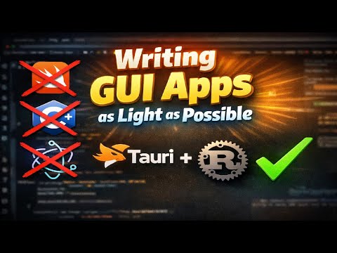 Create a GUI application, As light as possible - YouTube
