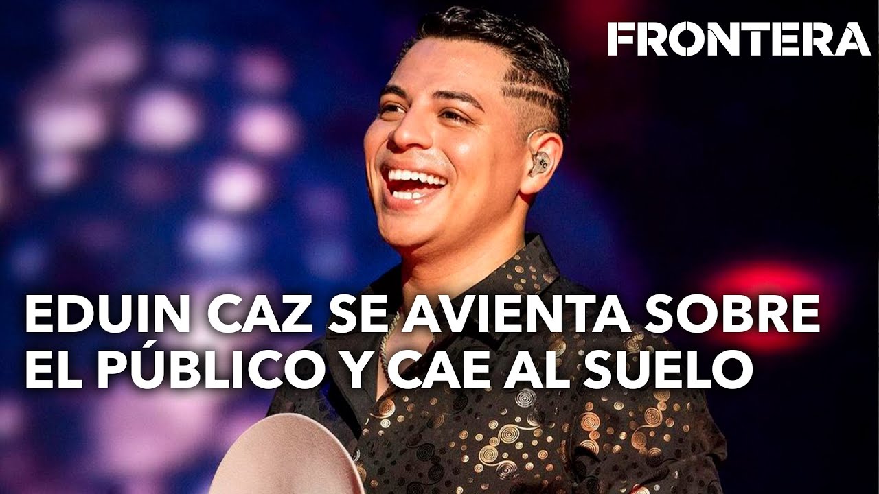 Eduin Caz se avienta sobre el público y cae al suelo - YouTube