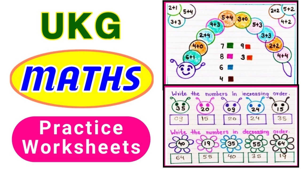 UKG Maths । UKG maths worksheet । Maths worksheet for UKG । Senior KG ...