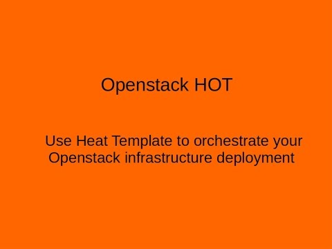 Use Openstack heat template to deploy openstack networks - HOT + Neutron networks - YouTube
