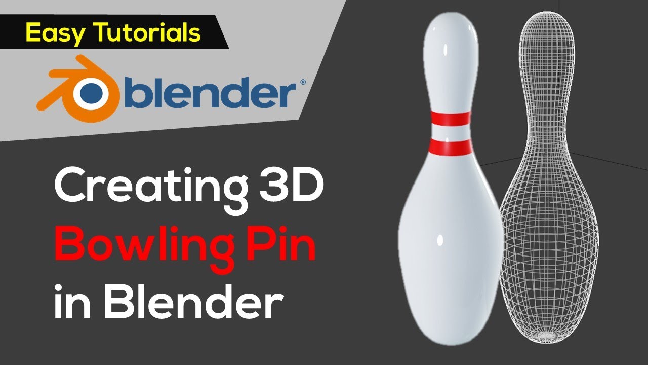 How to make a Bowling Pin in Blender - YouTube