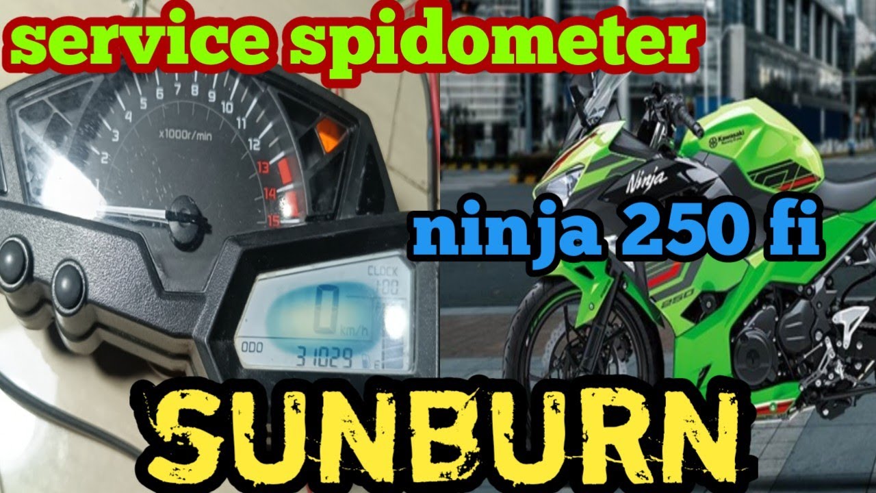 Service speedometer ninja 250fi |sunburn - YouTube