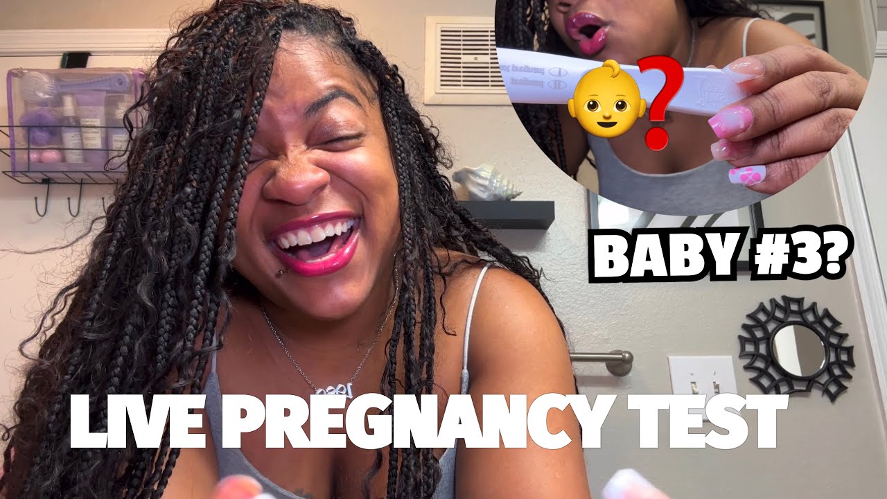 LIVE PREGNANCY TEST 21 DPO | BABY #3? 😱 - YouTube