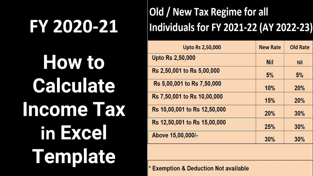 How To Calculate Income Tax FY 2021 22 Excel Income Tax Calculation