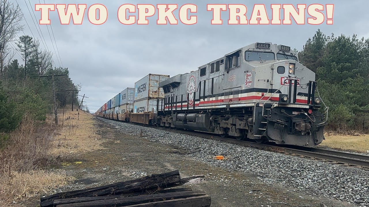 (KCS Safety Starts Here Unit 4859) CPKC 113 and 112 At Line Two Near Tottenham - YouTube