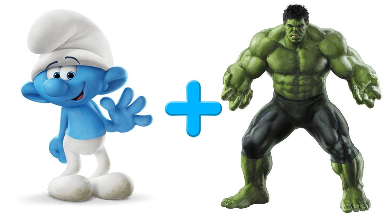 Smurf boy plus Hulk = ??? and more | Funny combinations - YouTube