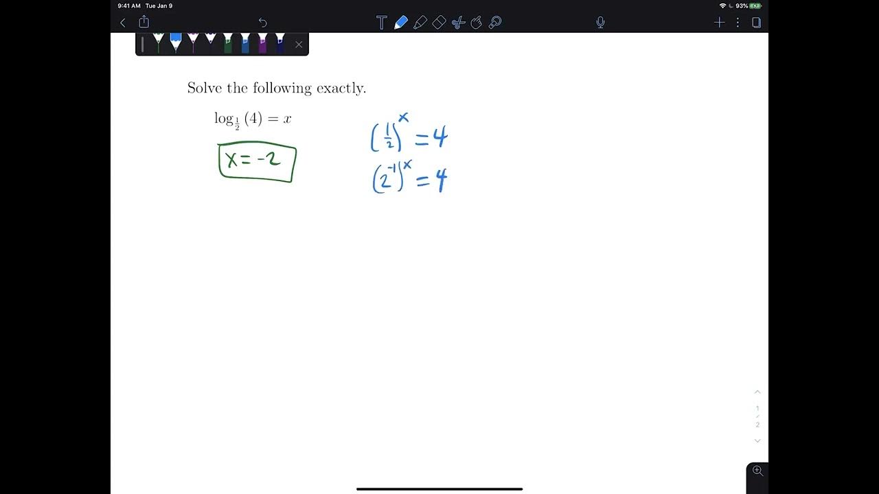 1314 Un5 S4 Ex18 Log Equations - YouTube