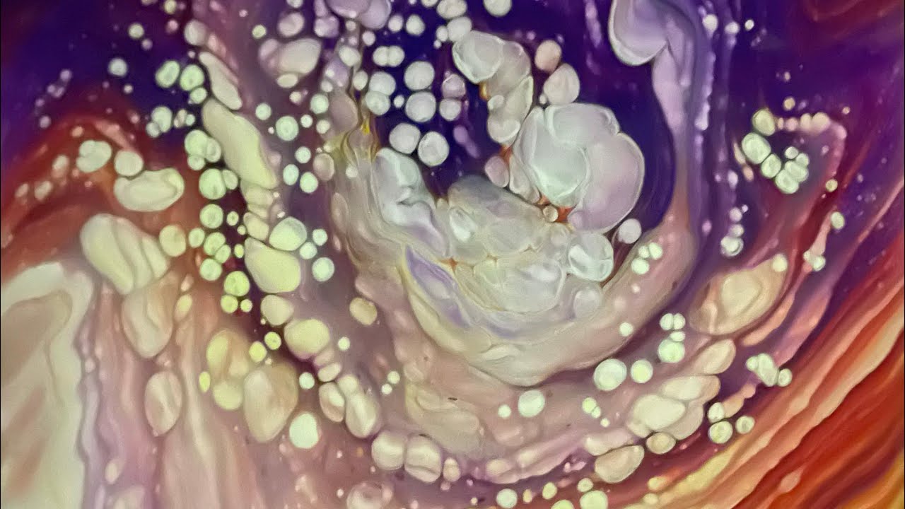 GORGEOUS Cloud Pour with Leftover paints!!! - YouTube