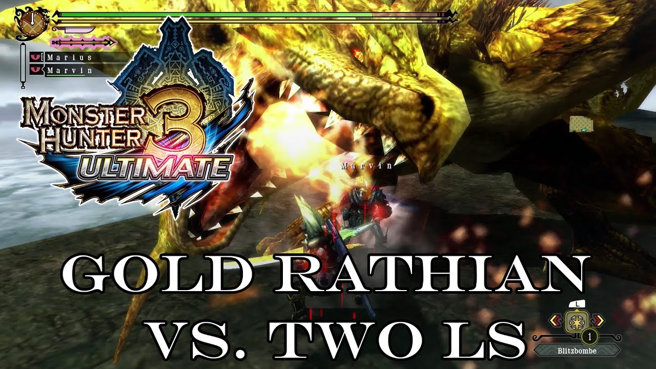 『MH3U | MH3G』[G-Rank★★★] Gold Rathian (Freestyle/Two Longsword) 3:46 ...