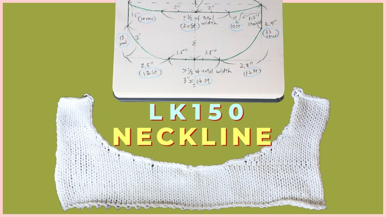 Neckline shaping on the LK150 knitting machine with sport weight yarn - YouTube