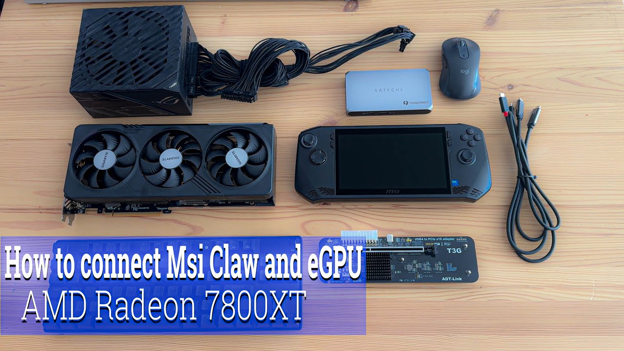 How to connect MSI Claw and eGPU UT3G AMD Radeon tutorial, Cyberpunk ...