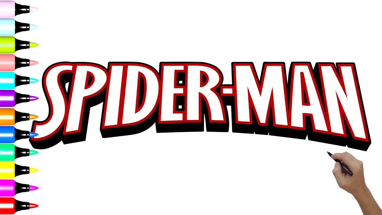 HOW TO DRAW SPIDER-MAN LOGO | STEP BY STEP TUTORIAL - YouTube