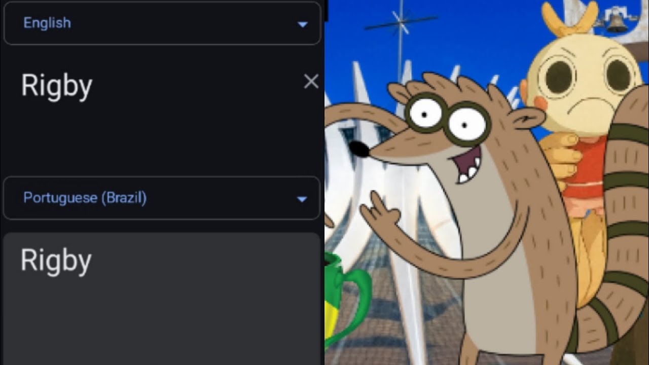 Rigby in different languages meme - YouTube