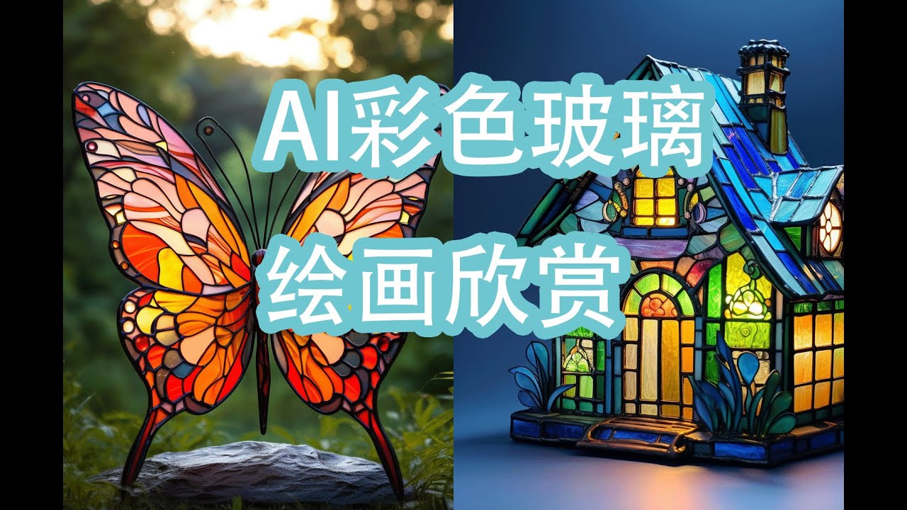 [AI midjourney ] stained glass with everything 彩色玻璃AI绘画欣赏 - YouTube