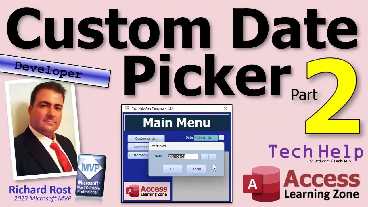 How to Build a Custom Date Picker Popup Form in Microsoft Access, Part 2 - YouTube