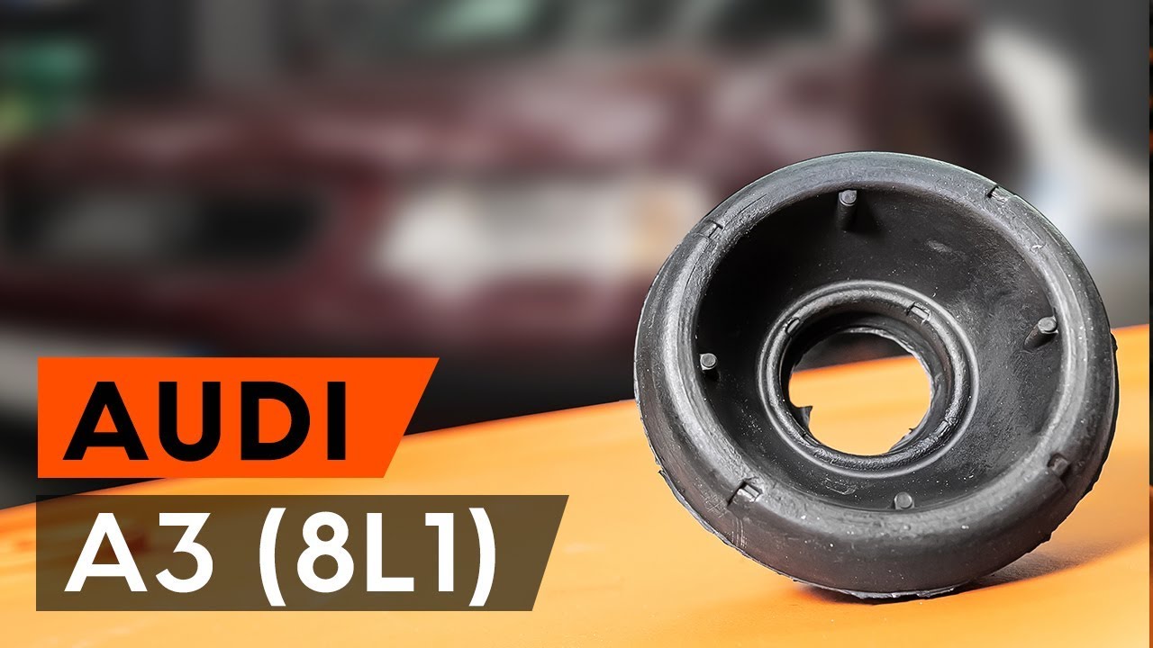 Kaip pakeisti priekinė amortizatoriaus atraminis guolis AUDI A3 1 (8L1 ...