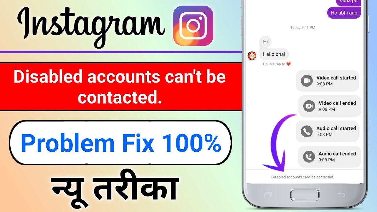 Instagram Chat Disabled Accounts Can't be Contacted Problem Solve ...