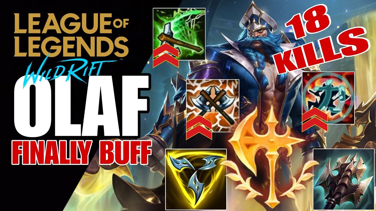 WILD RIFT: ( SEASON 13 ) OLAF BUFF AS A TOP LANE OFF META BUILD AD TANK ...