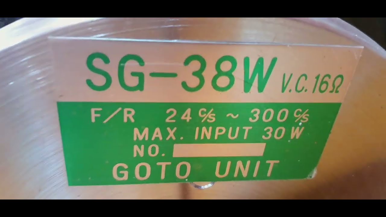 Khui thùng Bass Goto Unit SG 38W - YouTube