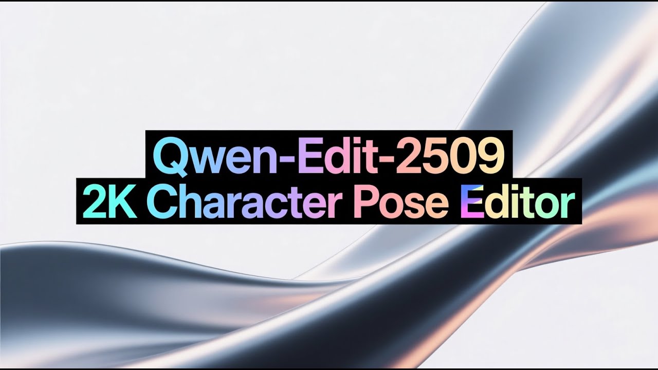 Qwen-Edit-2509 2K Character Pose Editor - YouTube