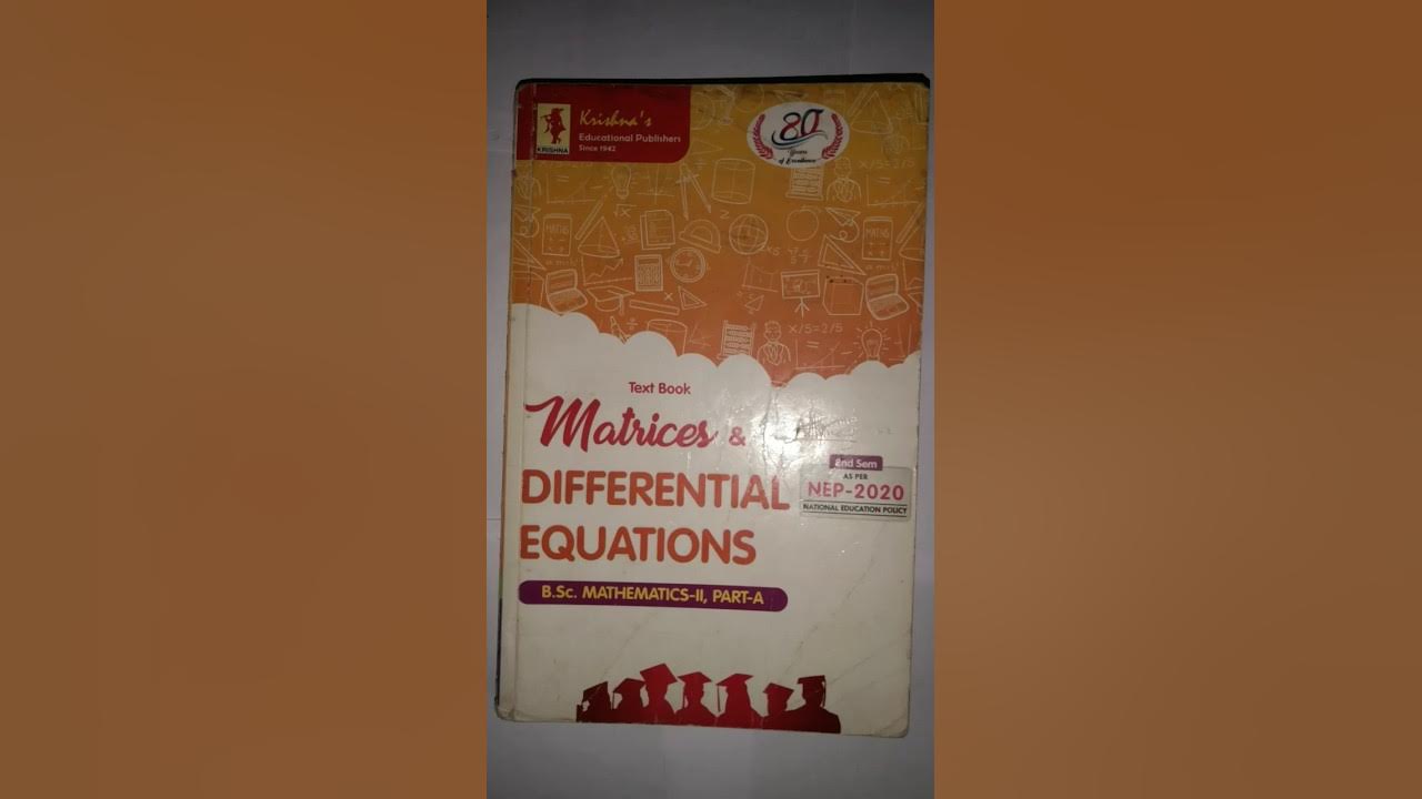 B.Sc.2nd Sem Math Syllabus 2025/Matrices & Differential Equations/B.Sc.Mathwala R@th - YouTube