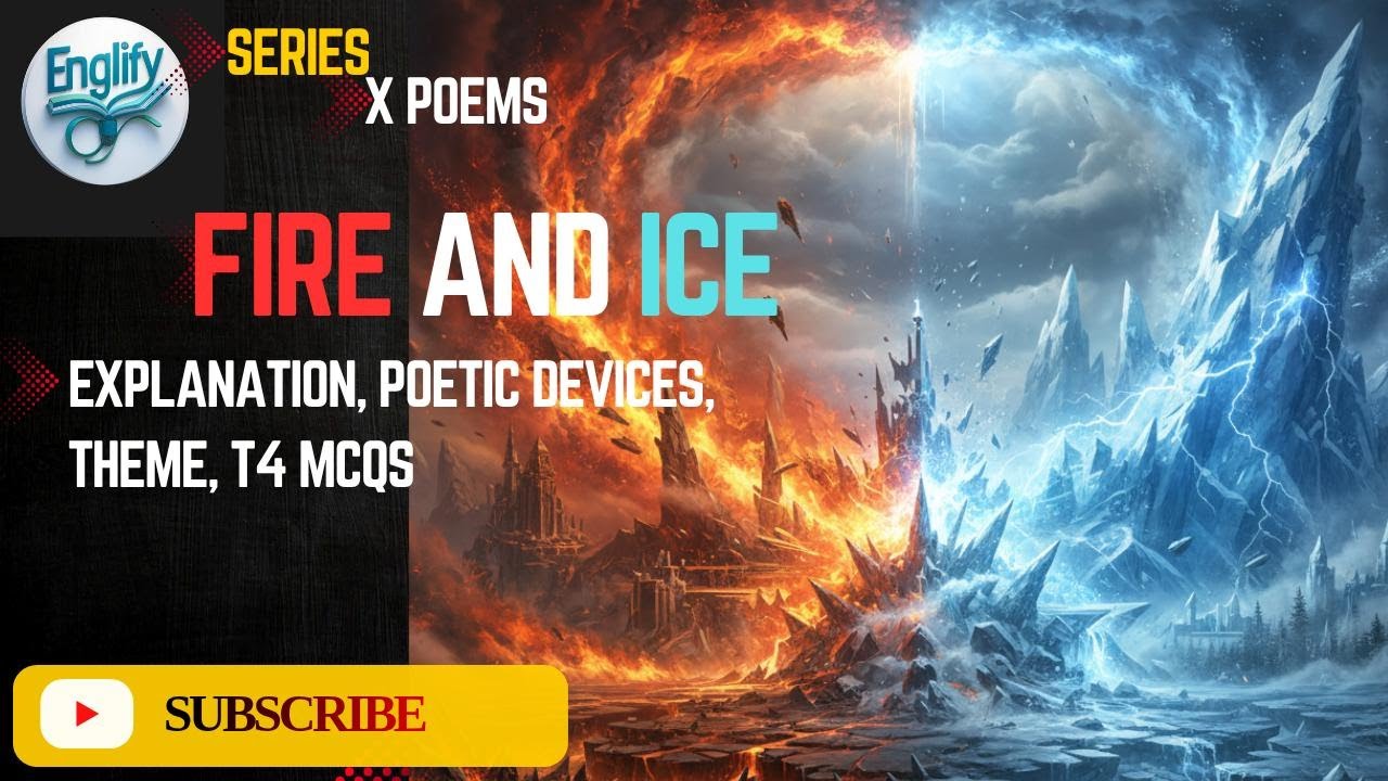 Fire and Ice, Explanation, Poetic Devices, Rhyme Scheme, MCQs - YouTube