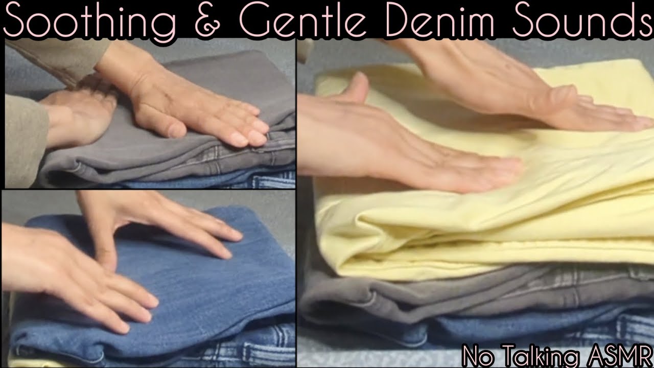 #ASMR | Super Soothing Denim Sounds | Slow and Gentle Rubbing ...