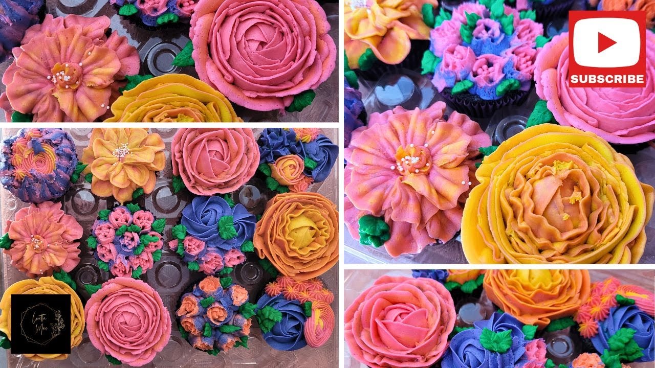 Beautiful Floral Cupcakes - Decorating Beautiful Spring Flower Cupcakes ...