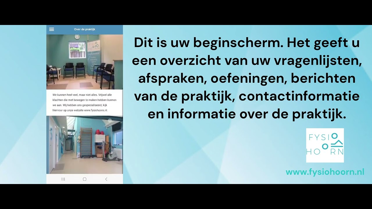 FysioHoorn instructiefilm MijnZorgApp - YouTube