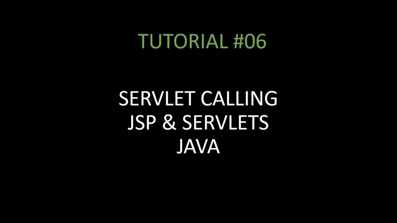 #06 JSP and Servlets | Servlet Calling | Web Technology Java - YouTube
