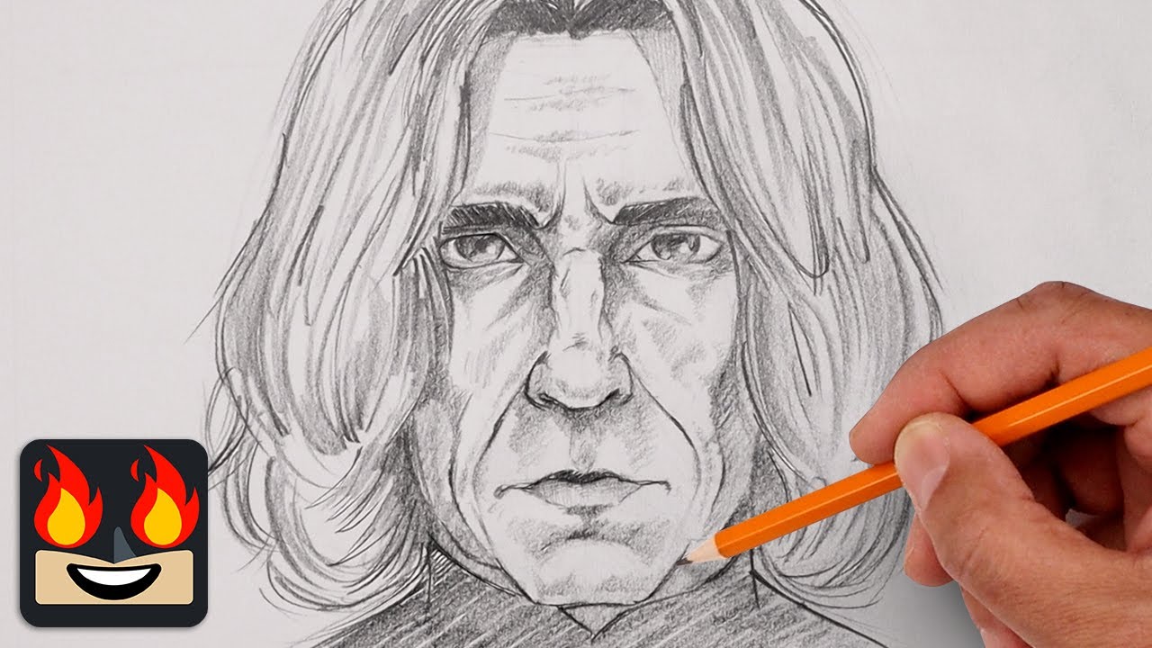 How To Draw Severus Snape | Sketch Tutorial - YouTube