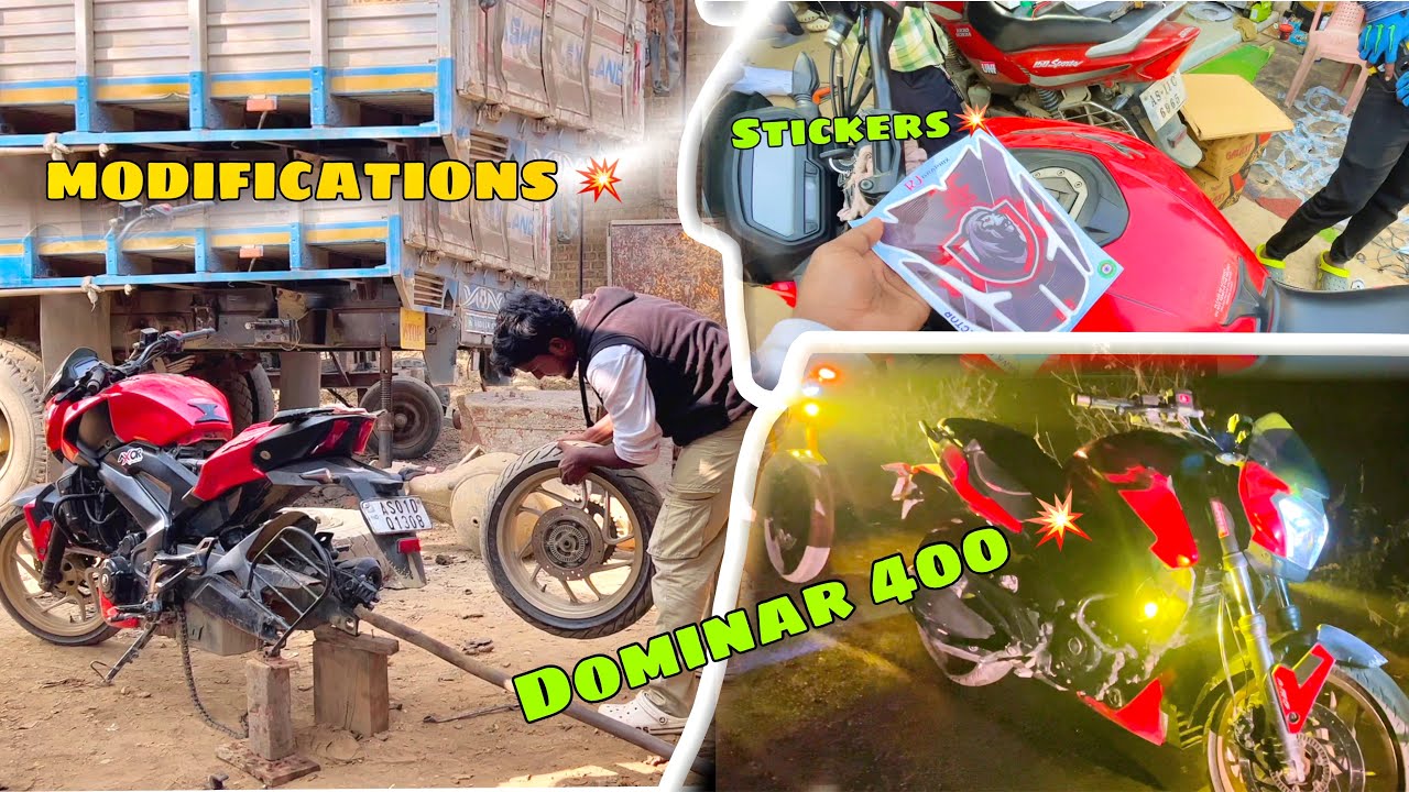 Fog Lights and Tank Wrap in Dominar 400⚡️| Dominar Repair ...