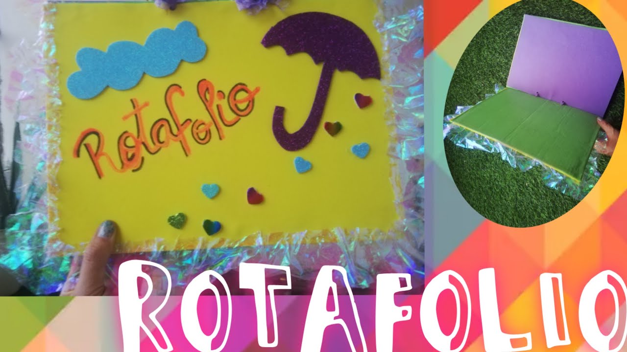 🎠como hacer un ROTAFOLIO ESCOLAR rápido y fácil 🎠 - YouTube