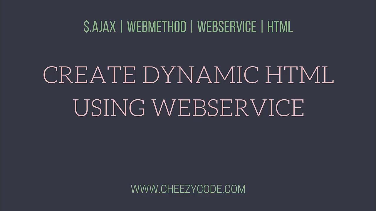 Create Html Table In JavaScript Using WebService Ajax Call - YouTube