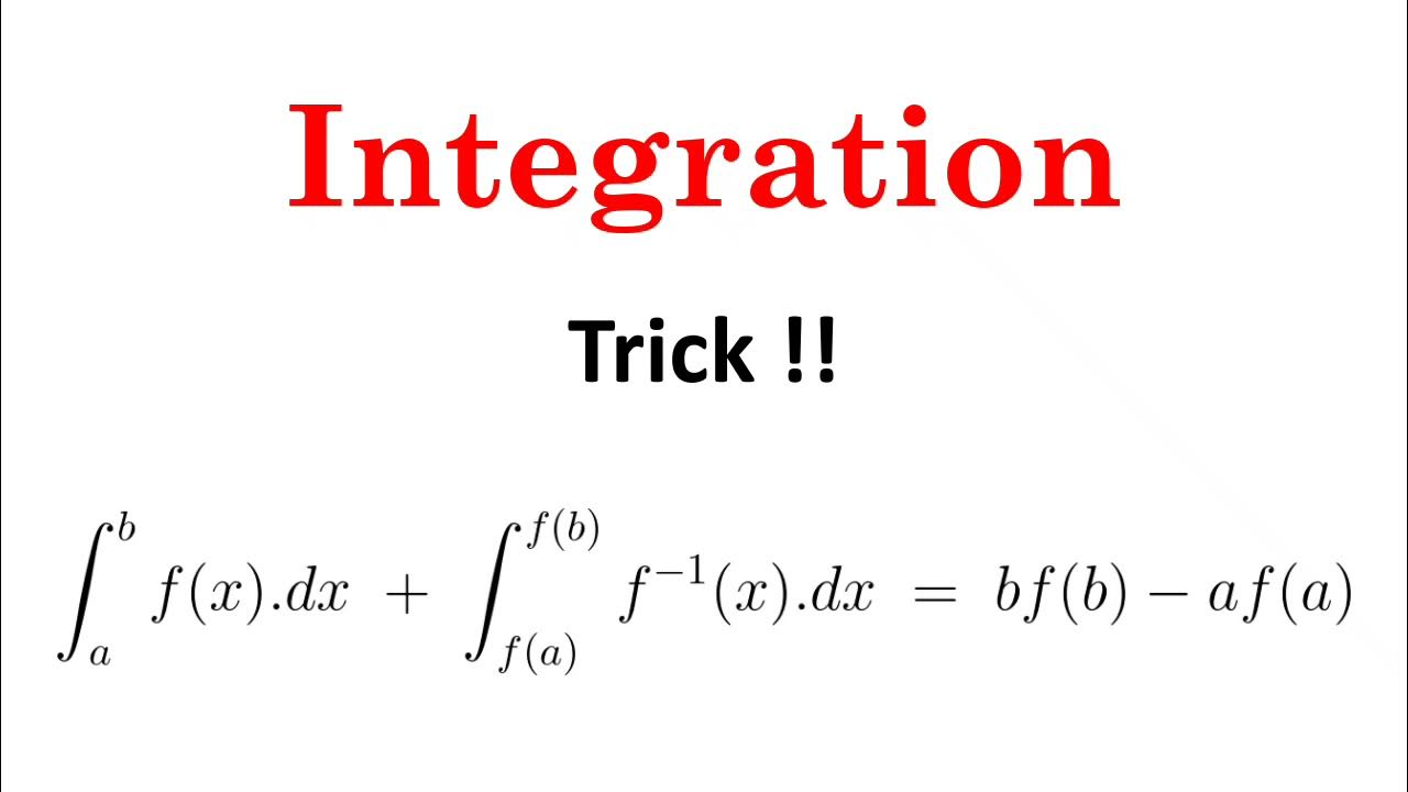 Integration Trick | Fuunction and its inverse | Mathematics Reel - YouTube