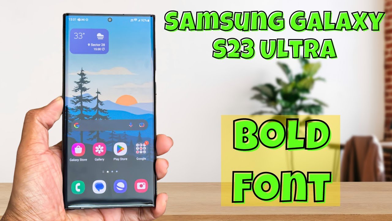 How to Enable/Disable Bold Font On Samsung Galaxy S23 Ultra - YouTube