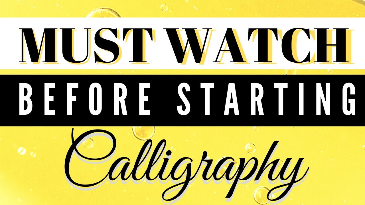 How to: Start Calligraphy Today | Must Watch Before Starting ...