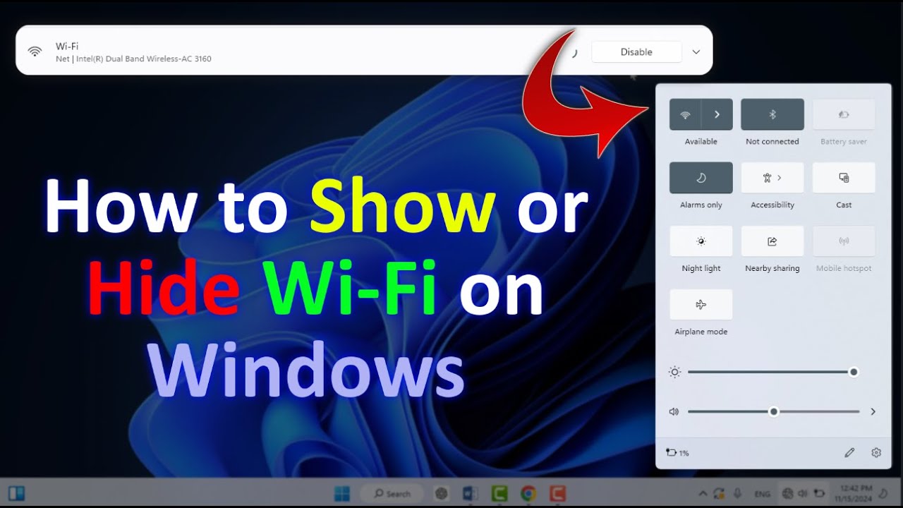 How to Disable Wi-Fi on Windows 11 | Hide WiiFi on Windows - YouTube
