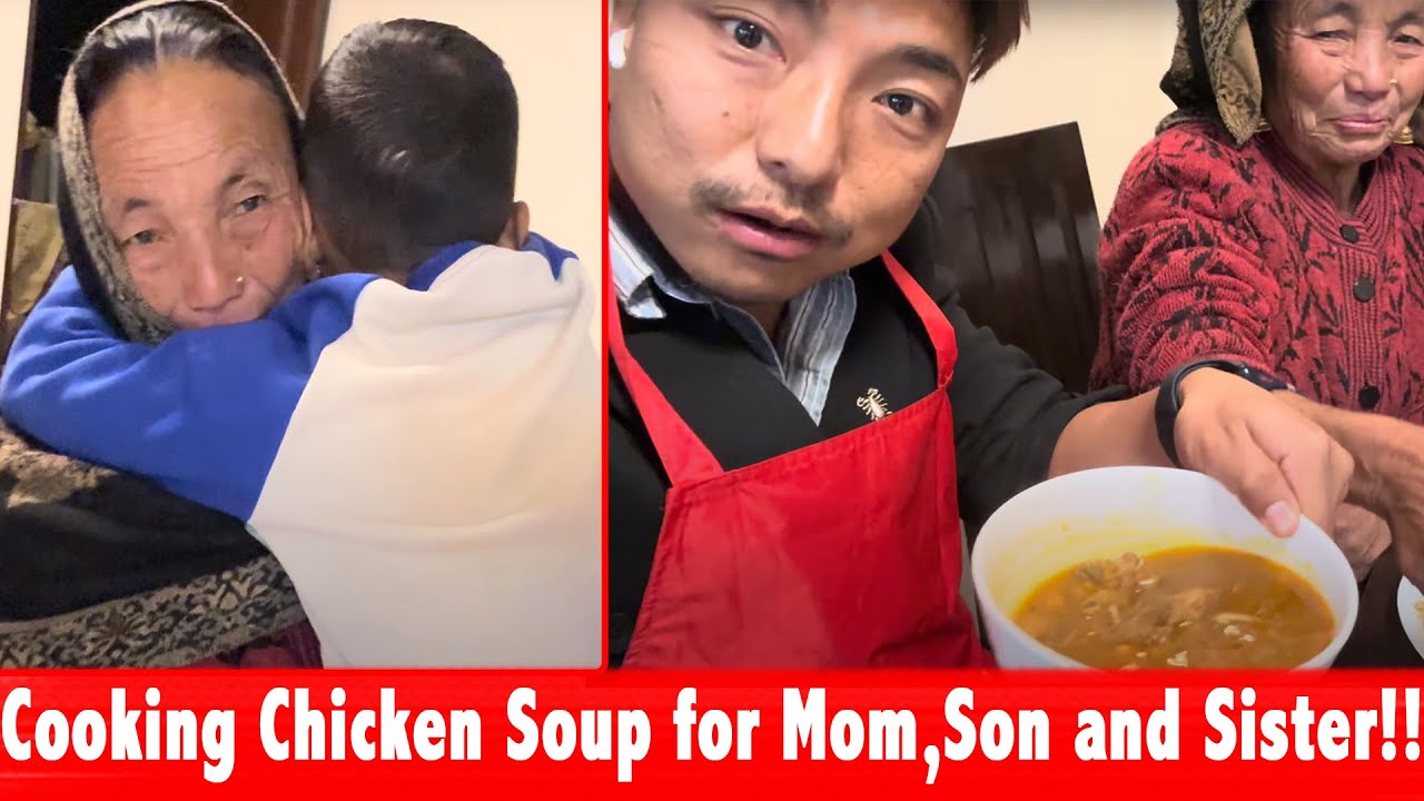 Cooking Chicken Soup for Mom,Son and Sister!! biswalimbupodcast # ...